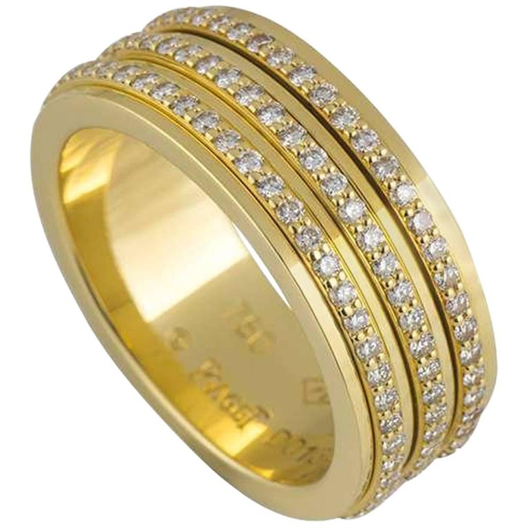 Piaget Yellow Gold Diamond Possession Ring at 1stDibs | piaget spinning ...