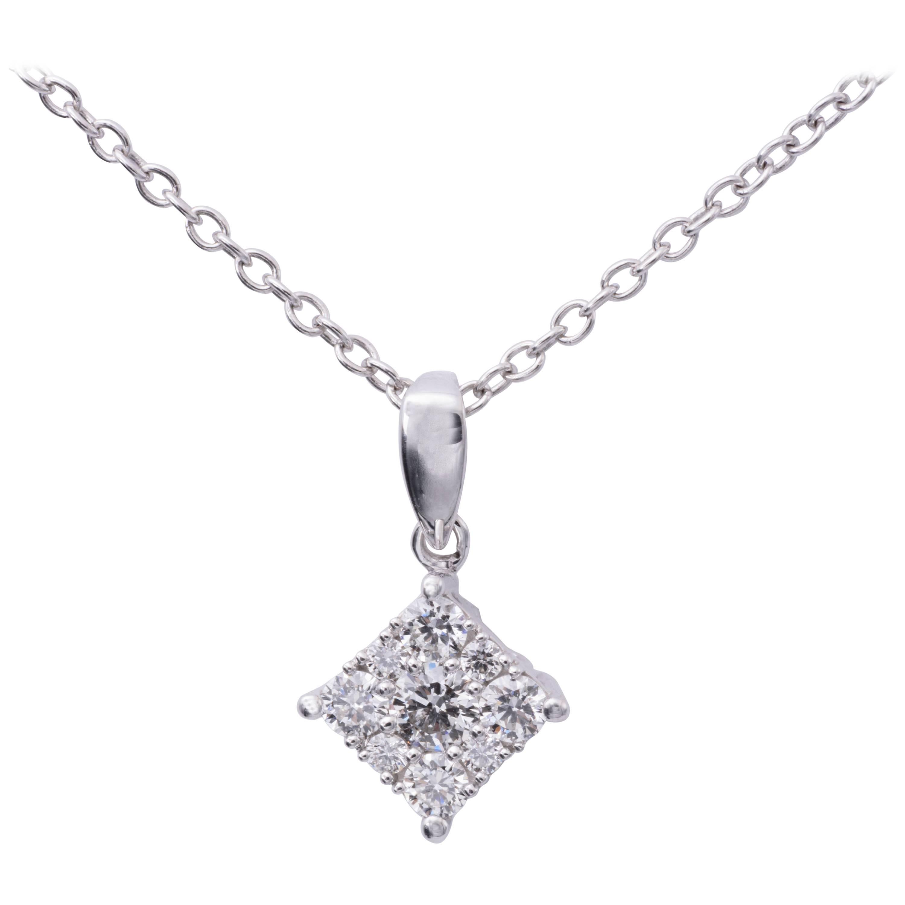 Diamond Cluster Pendant For Sale at 1stDibs | diamond cluster pendants