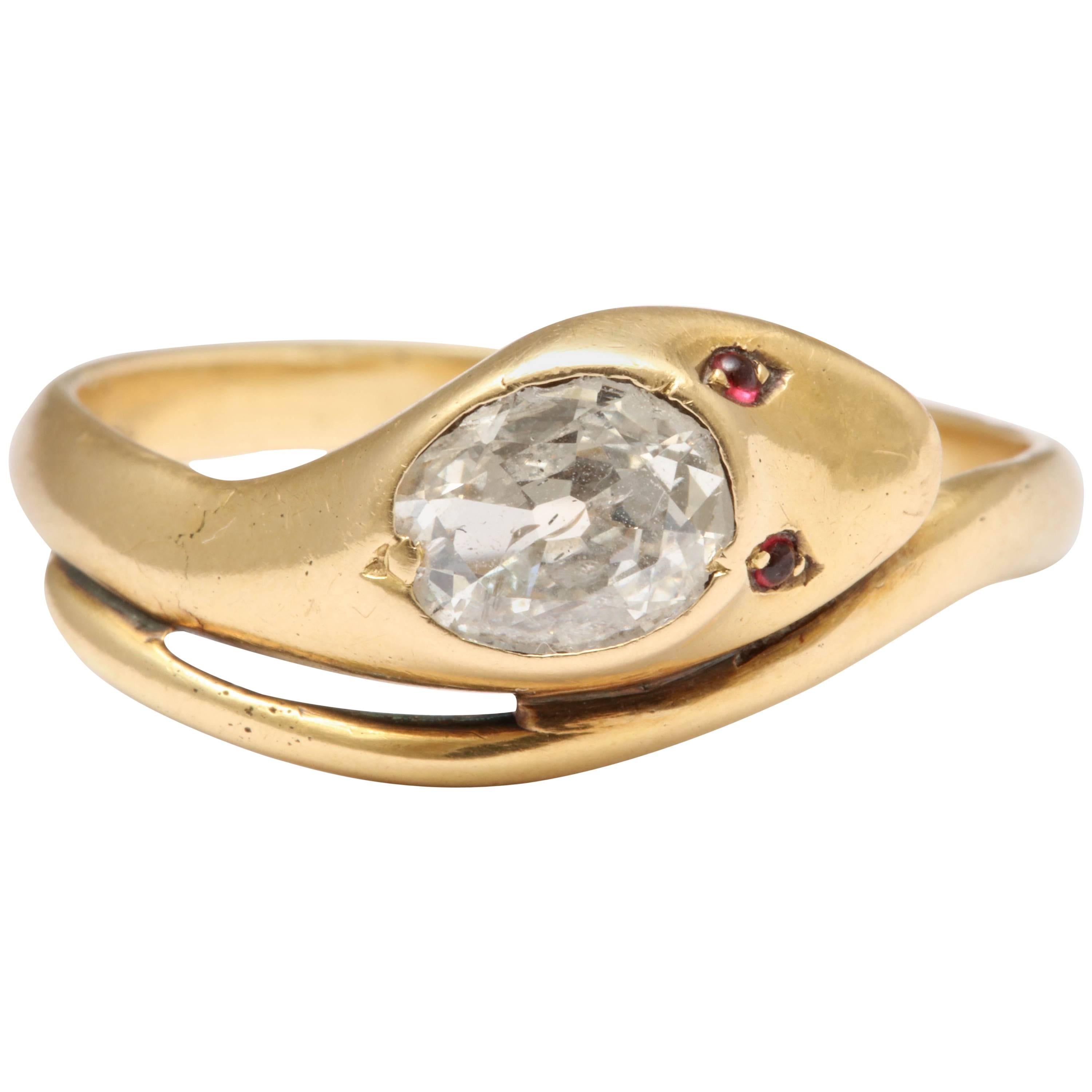 Superb Victorian Snake Ring at 1stDibs