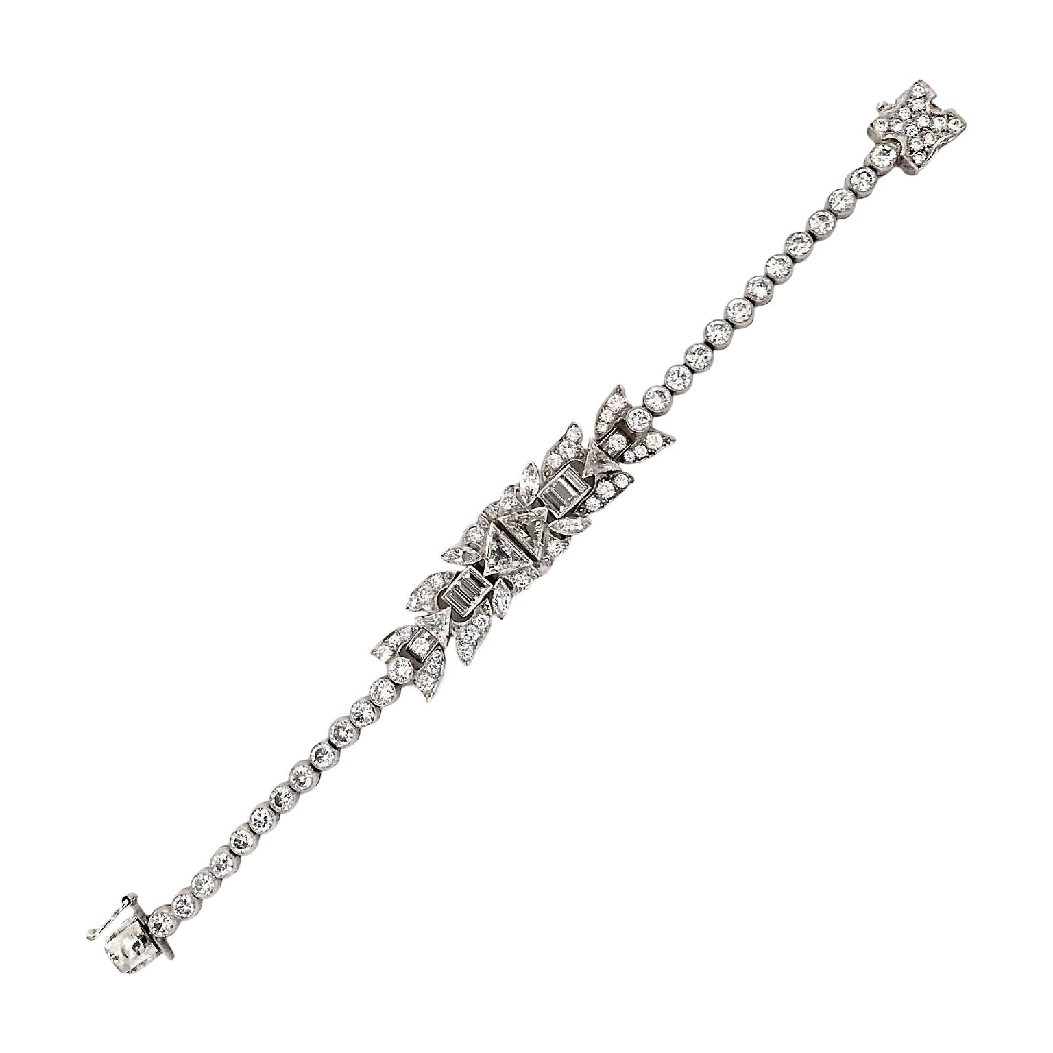 Diamond Platinum Bracelet at 1stDibs