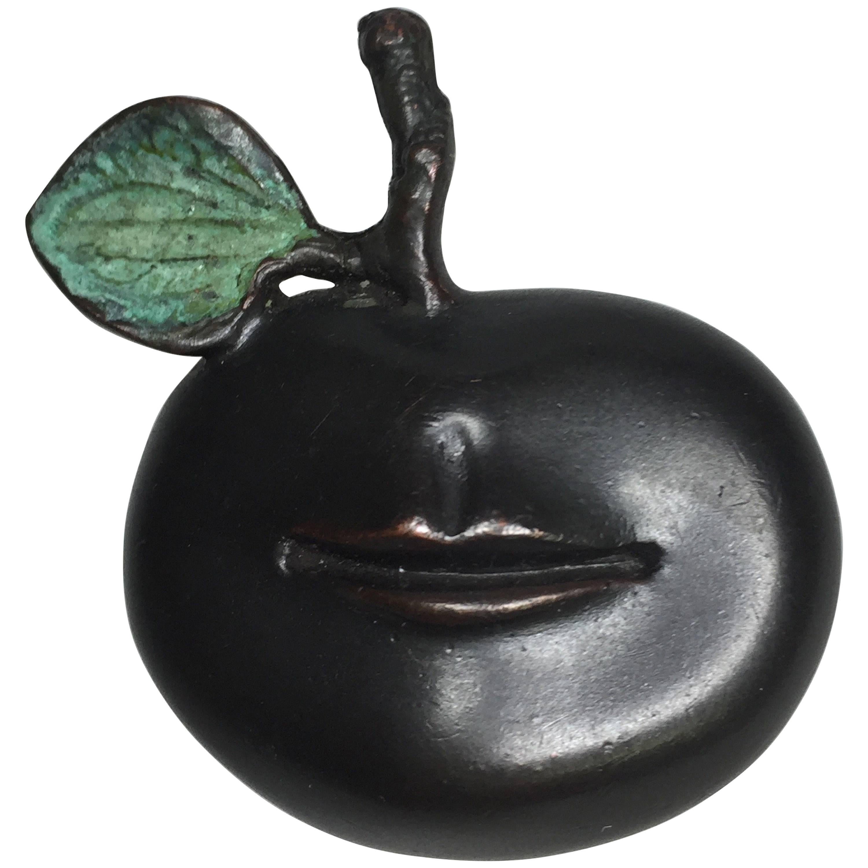 Claude Lalanne "Smiling Apple" Pin at 1stDibs