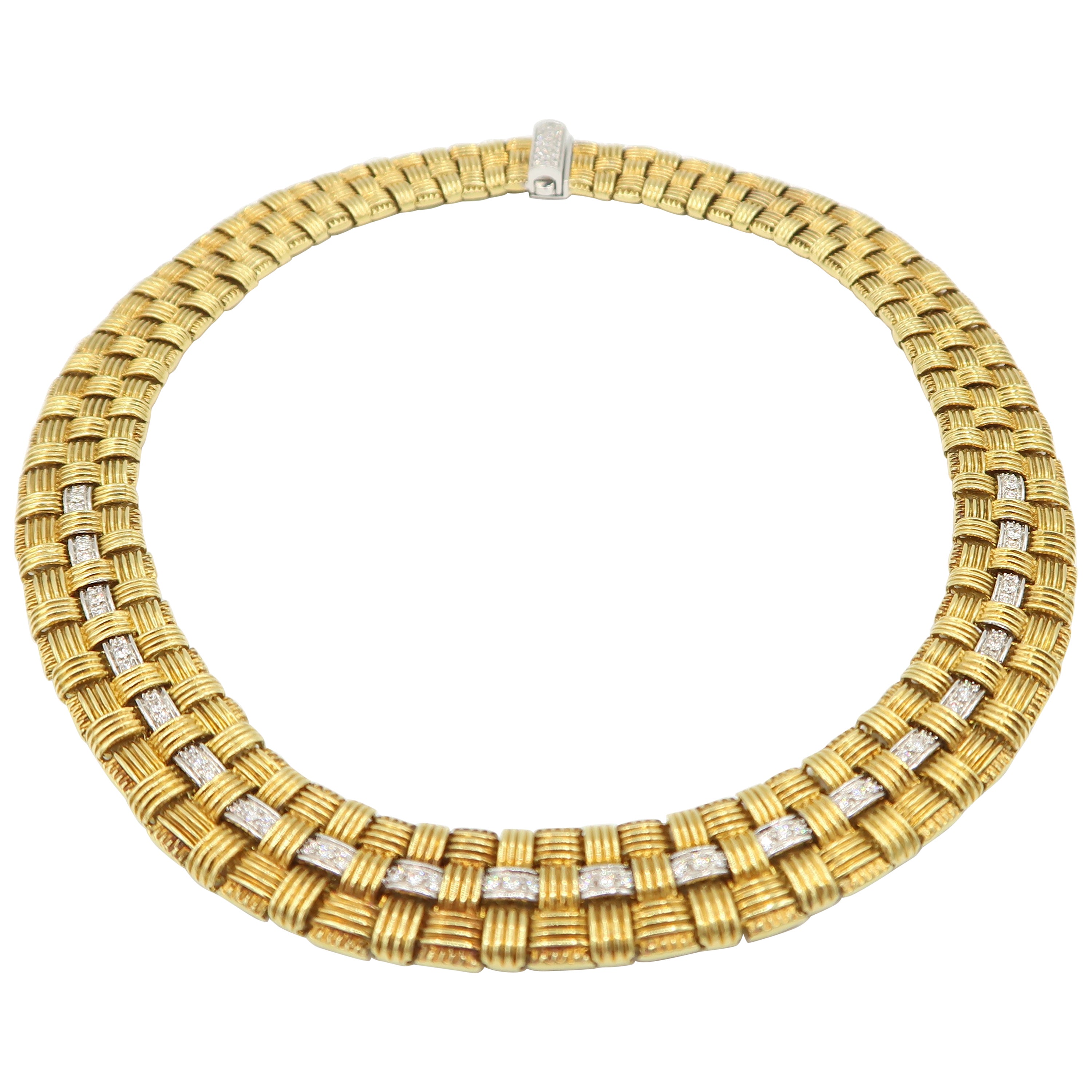 Roberto Coin Appassionata Necklace 18 Karat Yellow Gold with Diamonds ...