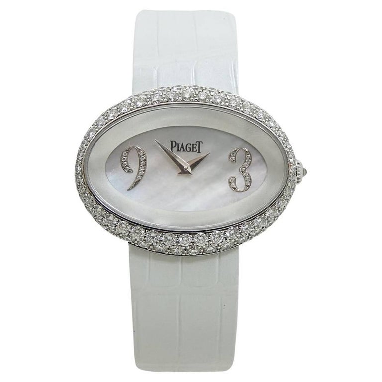 Piaget Ladies White Gold Diamond Lime Light Quartz Wristwatch Ref 10213 ...