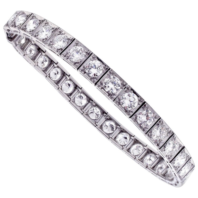 1930s Straight-Line Diamond Bracelet at 1stDibs