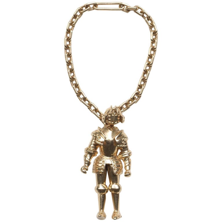 Gold Knight Keychain at 1stDibs