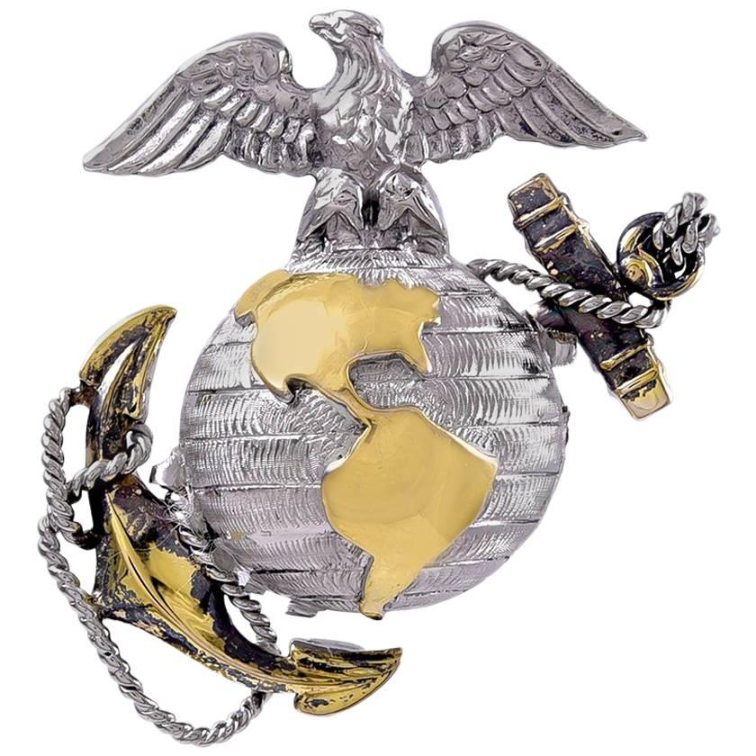 U.S. Marine Corps Gold Silver Pin at 1stDibs