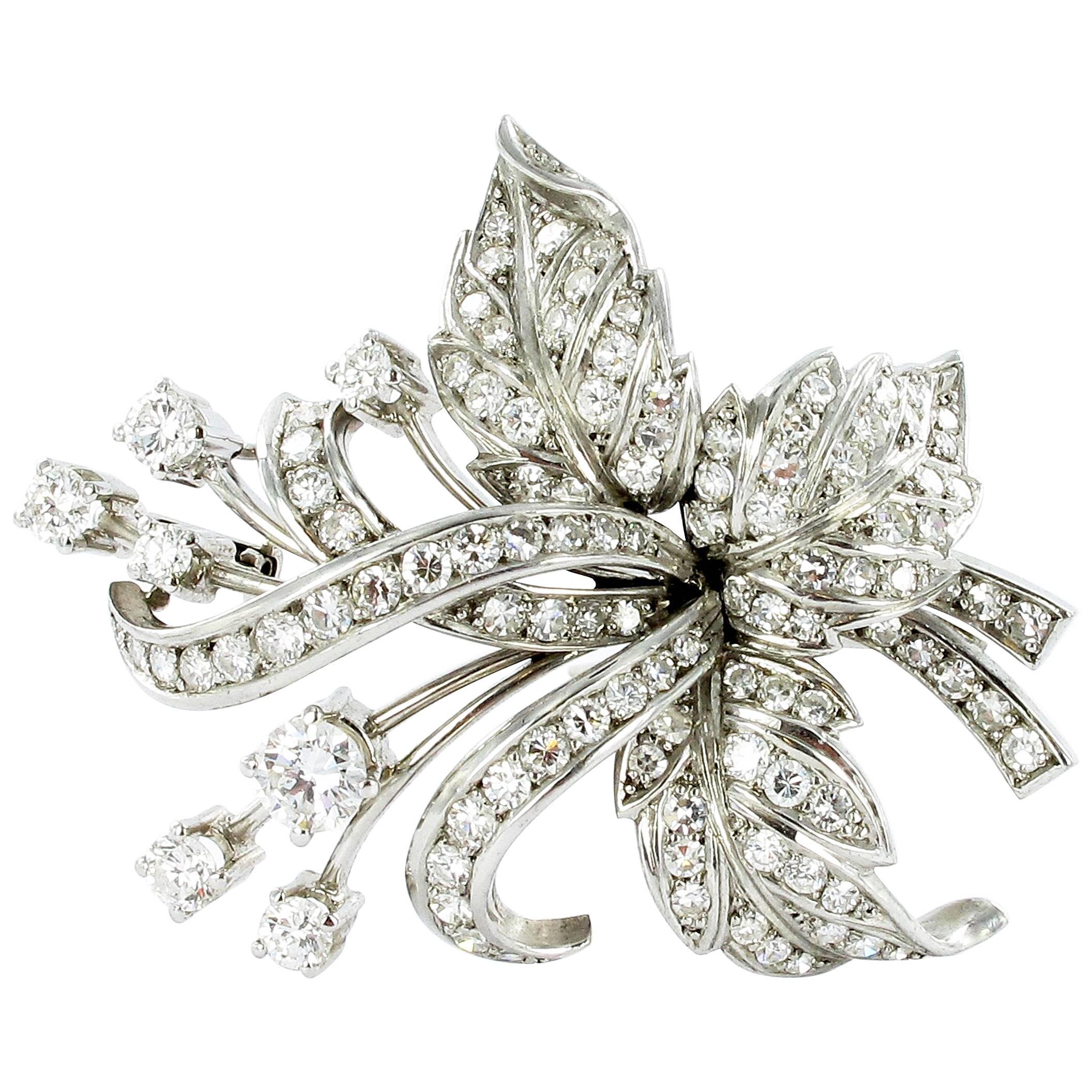 Diamond Brooch at 1stDibs