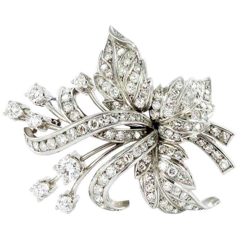 Diamond Brooch at 1stDibs