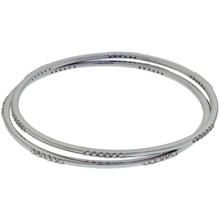 Set of Three Modernist Gold Bangles by Timothy Grannis at 1stdibs