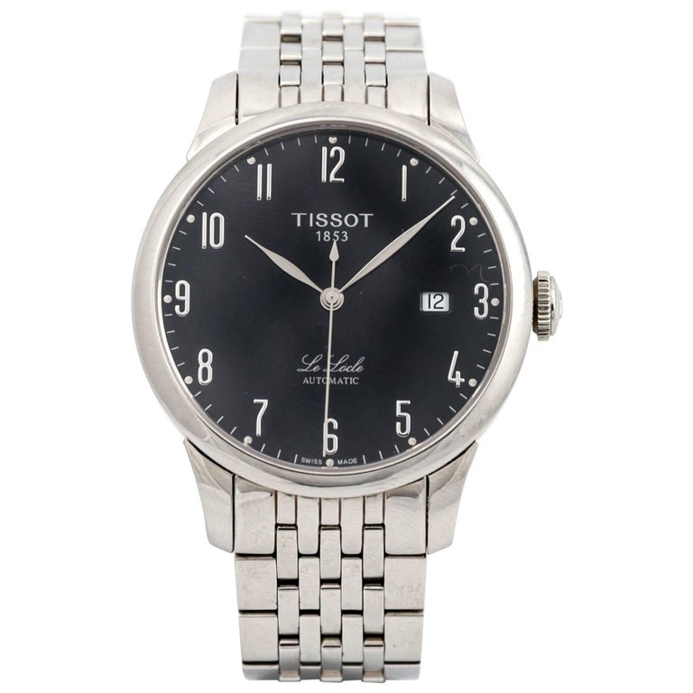 Tissot stainless Steel Le Locle Automatic Wristwatch For Sale at 1stDibs