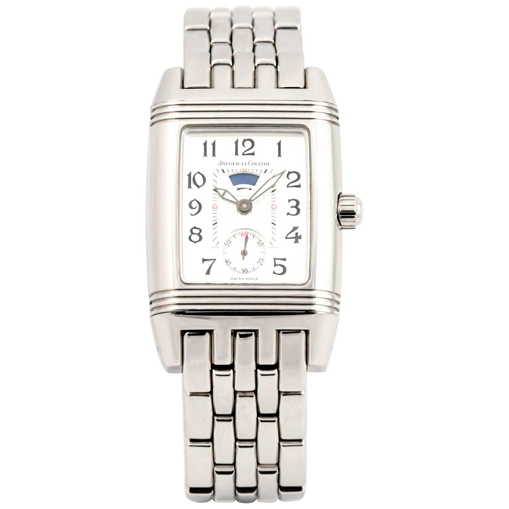 Jaeger LeCoultre Ladies stainless Steel Reverso Duoface Mechanical ...