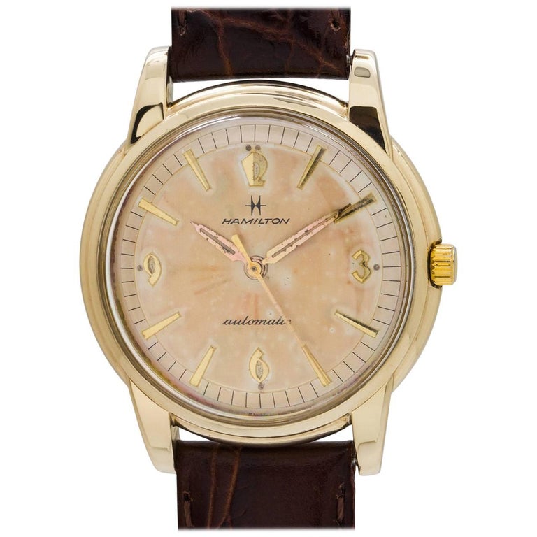 Hamilton Yellow Gold Vintage Screwback Automatic Wristwatch, circa ...