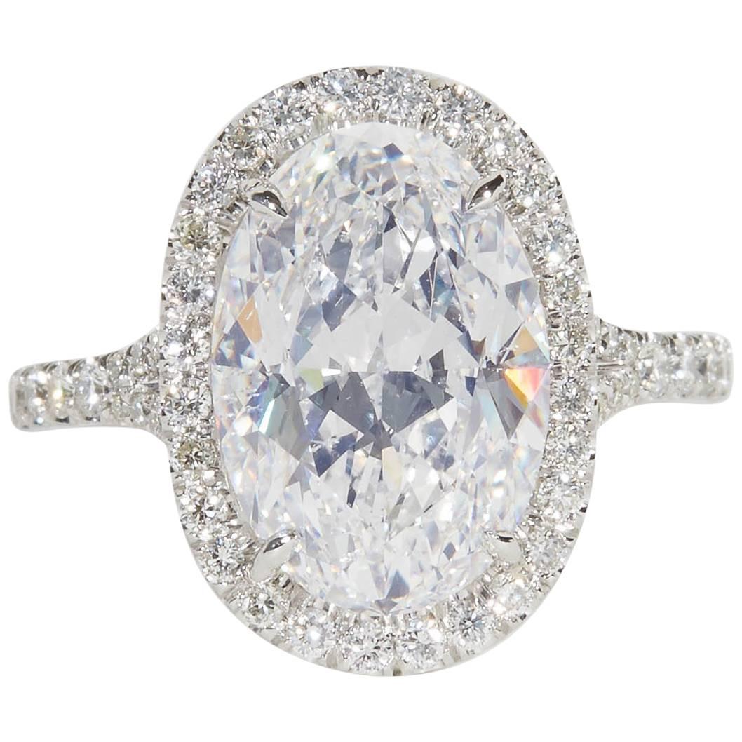 Oval Diamond Engagement Ring GIA Certified For Sale at 1stDibs | oval ...