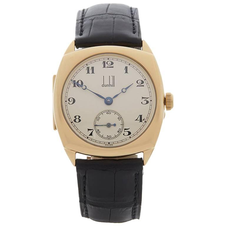 Dunhill Yellow Gold Vintage Mechanical Wristwatch, 1980 at 1stdibs
