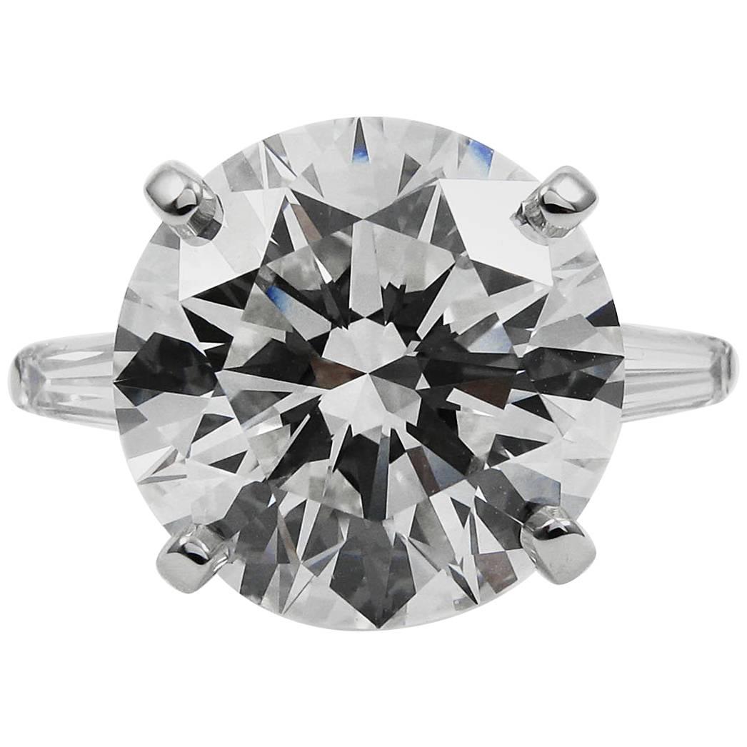 J. Birnbach 9.43 carat GIA DVS1 Round Diamond Ring with Tapered ...