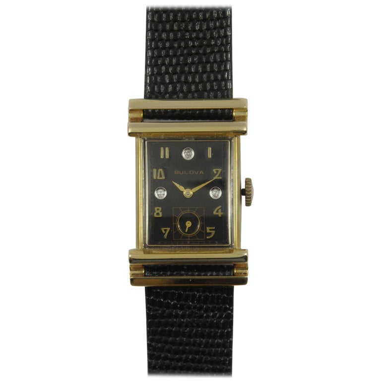 1940s Vintage Gold Bulova Tank Watch at 1stdibs