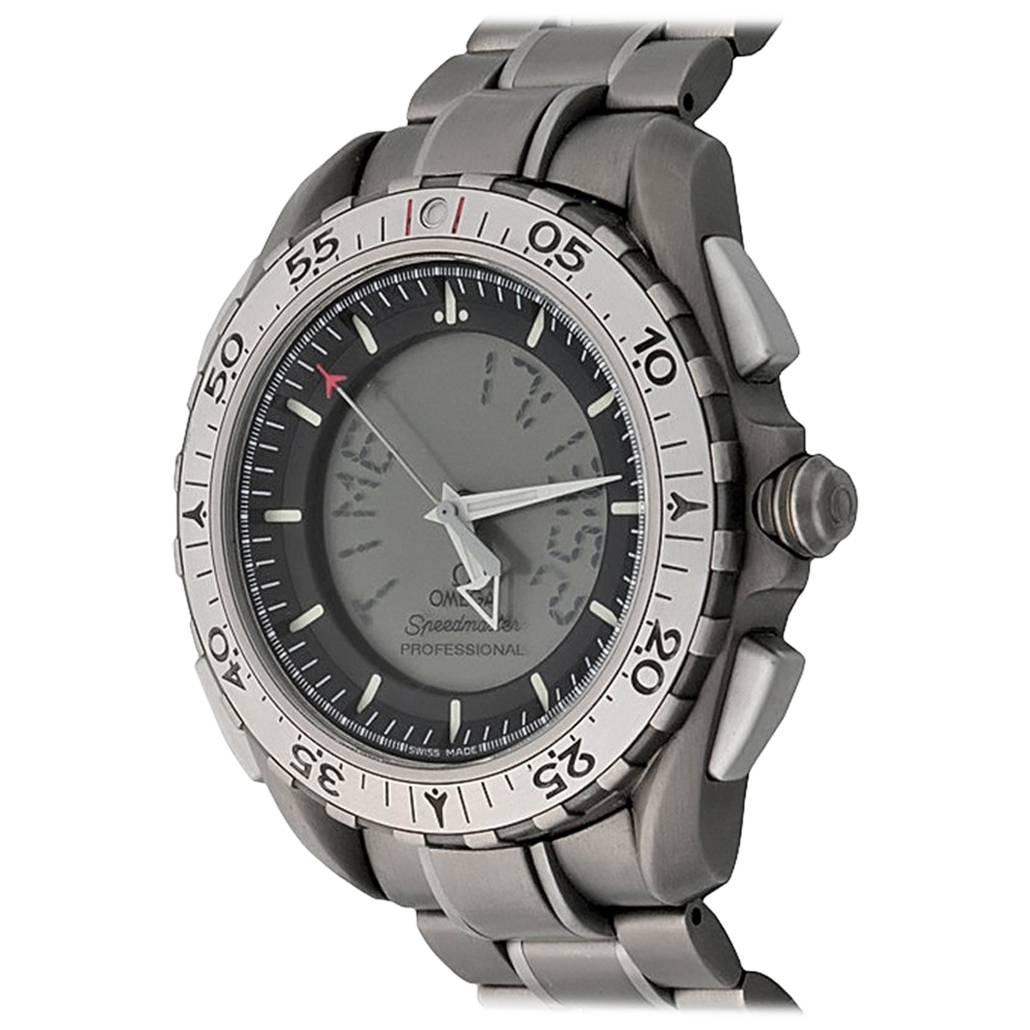 Unique Omega Titanium Speedmaster X-33 NASA Approved Quartz Wristwatch ...