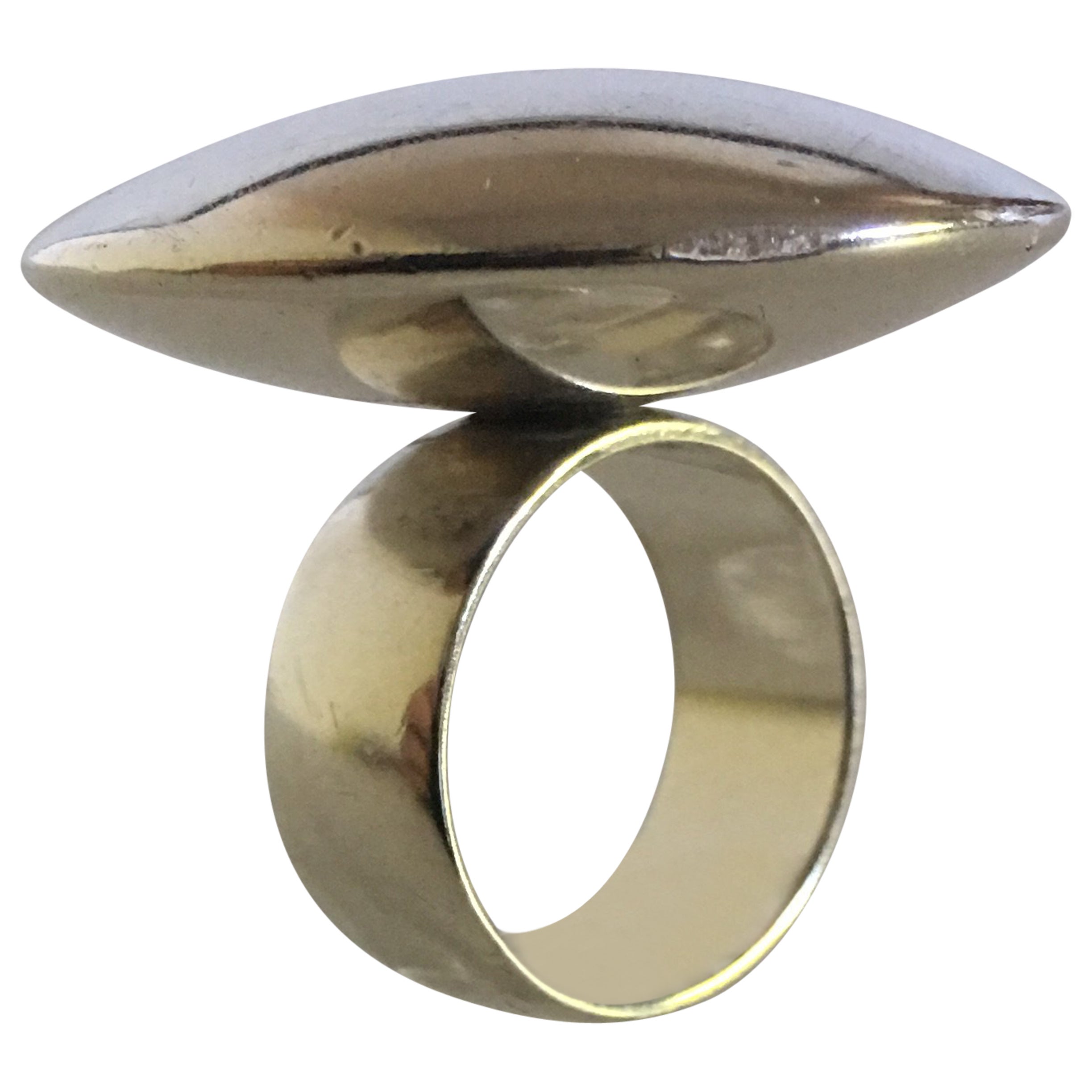Hans Hansen Sterling Silver Scandinavian Kinetic Ring at 1stDibs