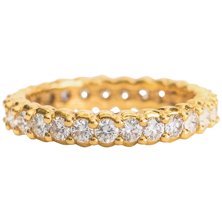 Paul Morelli Diamond 18K Gold Pinpoint Eternity Band For Sale at 1stDibs