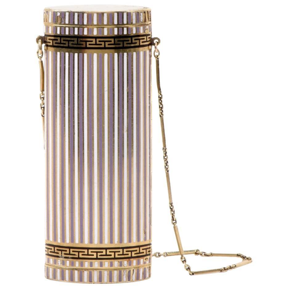 1930s Cartier Art Deco Enamel Diamond Gold Minaudiere Compact For Sale ...