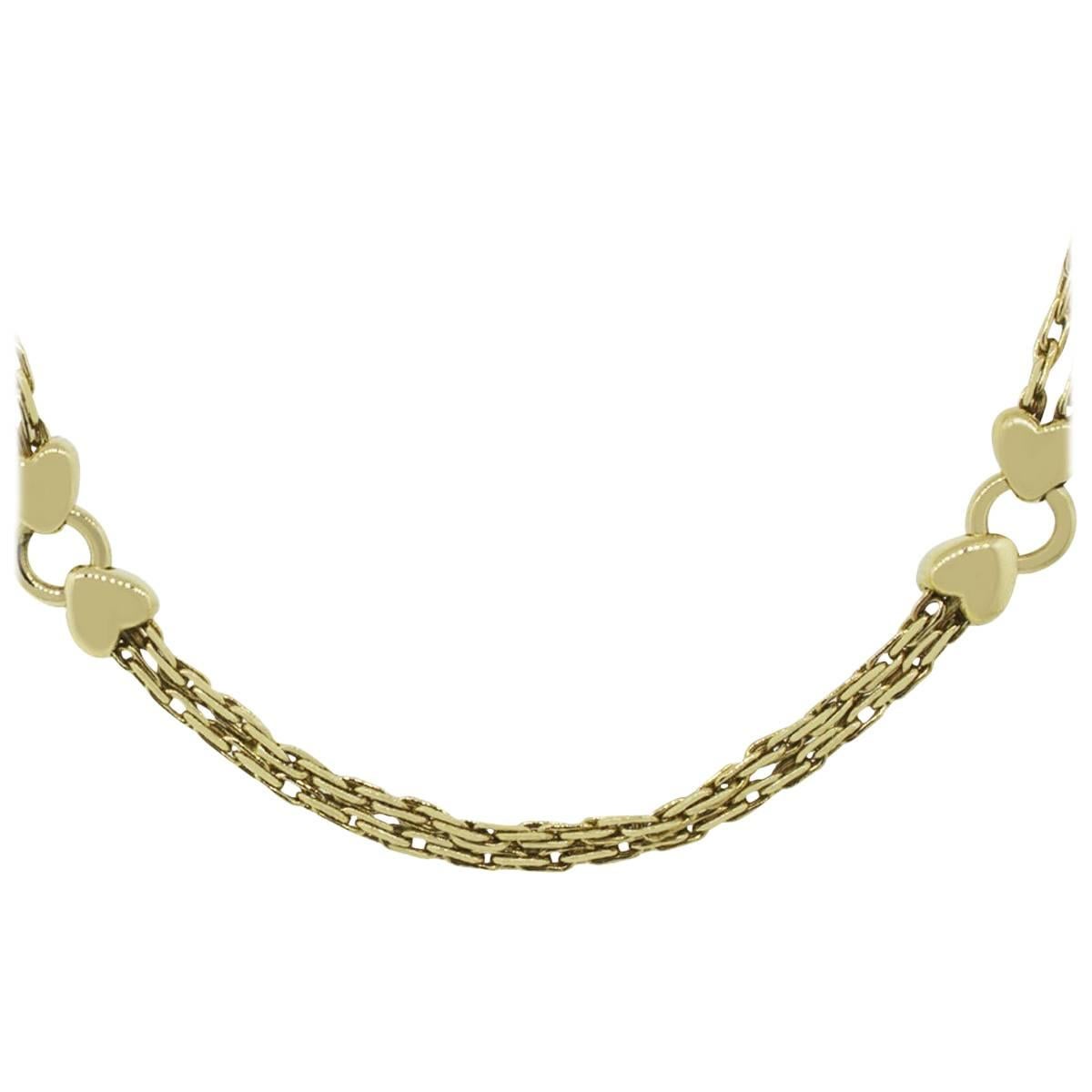 Gucci Heart Station Necklace at 1stDibs