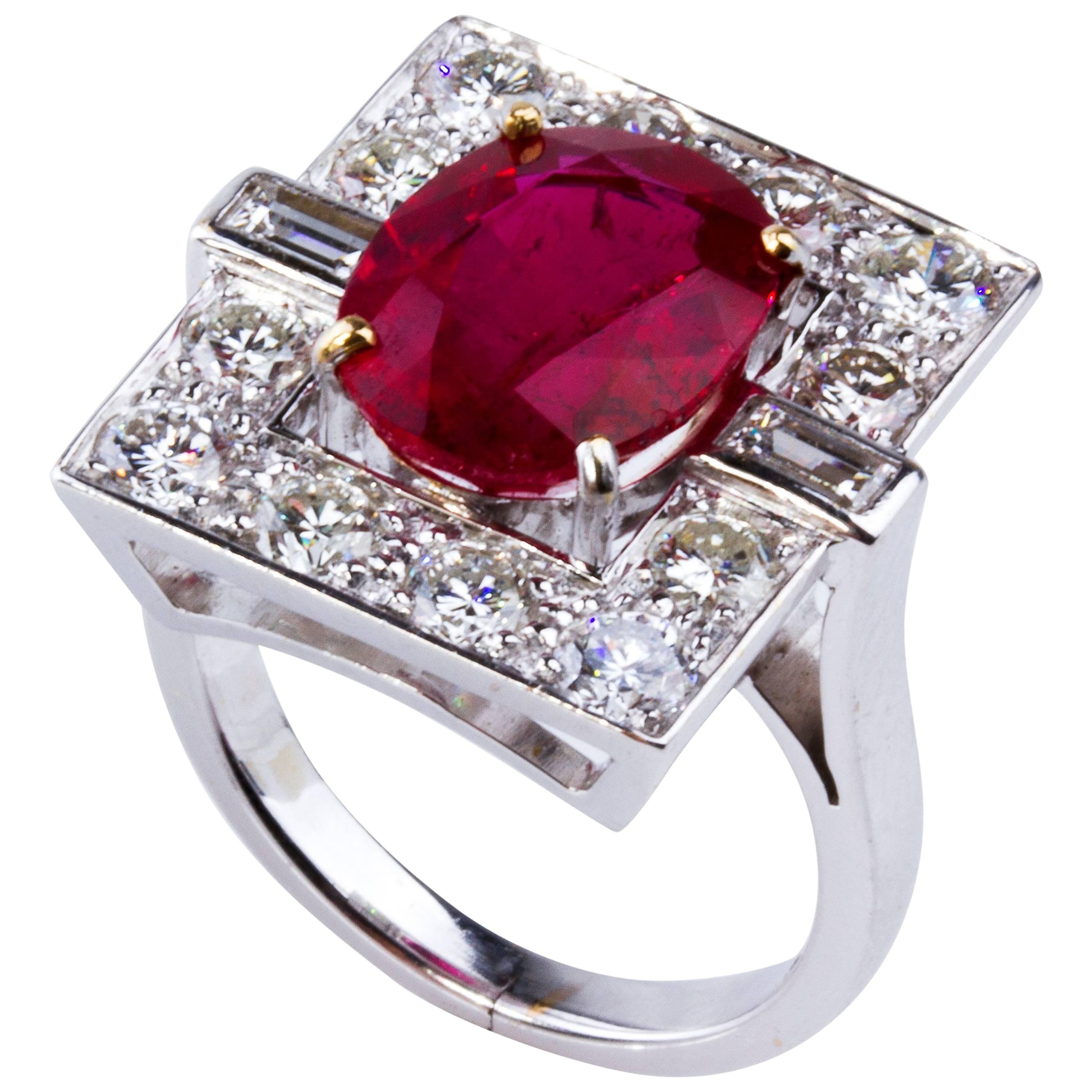 Ruby and Diamond Ring For Sale at 1stDibs