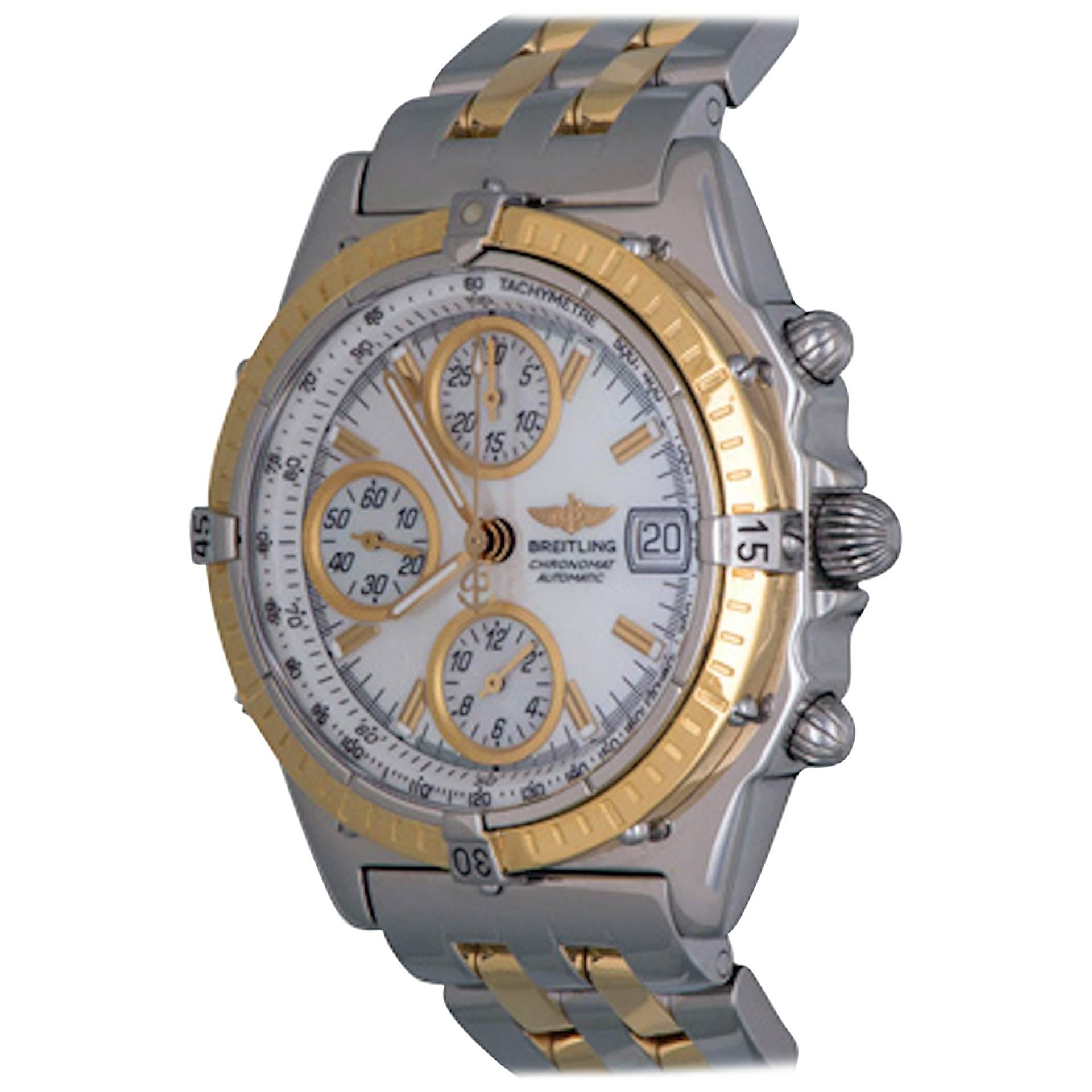 Breitling Yellow Gold Crosswind Limited Edition Chronograph Wristwatch ...