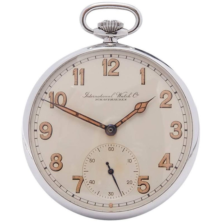IWC Pocket Watch Military Stainless Steel Gents C.67, 1937 For Sale at ...