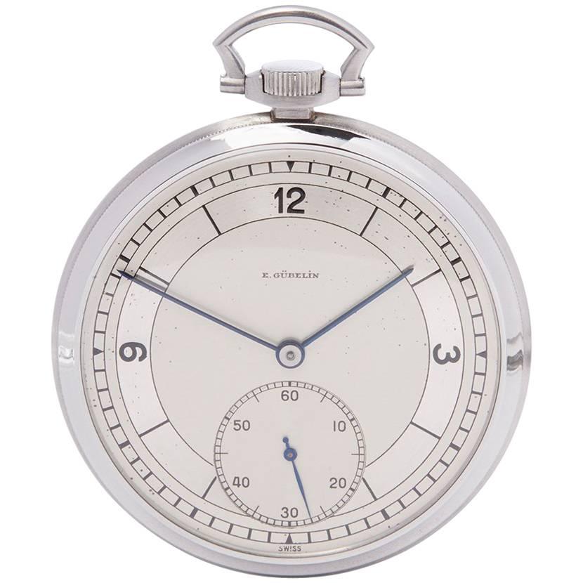 E. Gübelin Pocket Watch Stainless Steel Gents C.97, 1940 at 1stDibs ...