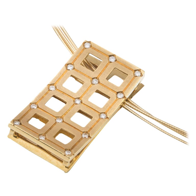 Modern Design Diamond Slide Pendant For Sale at 1stDibs