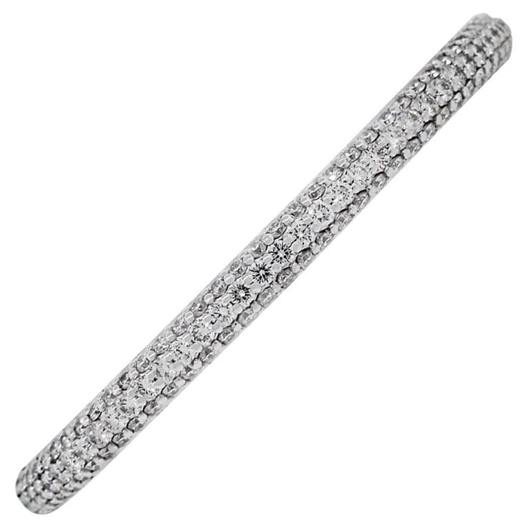 Diamond Pave Bangle Bracelet at 1stDibs