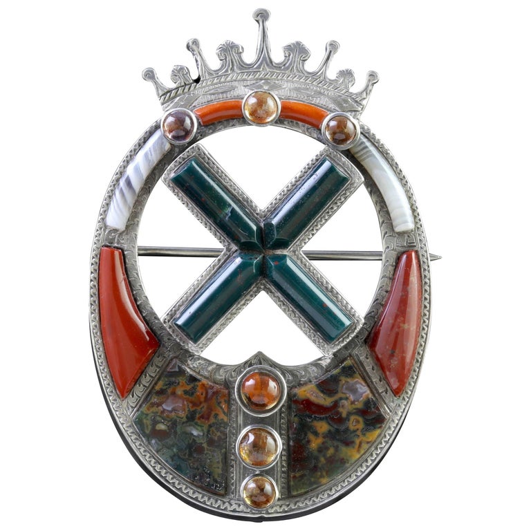 Antique Victorian Silver Scottish Celtic Brooch Kite Mark Dated 1874 at ...