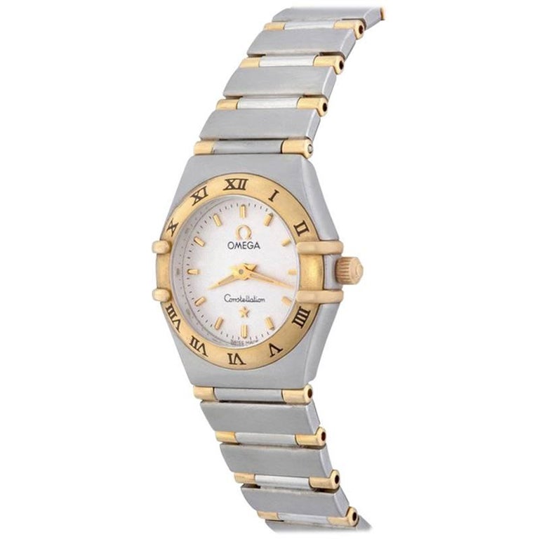 Omega Ladies Yellow Gold Stainless Steel Constellation Quartz ...