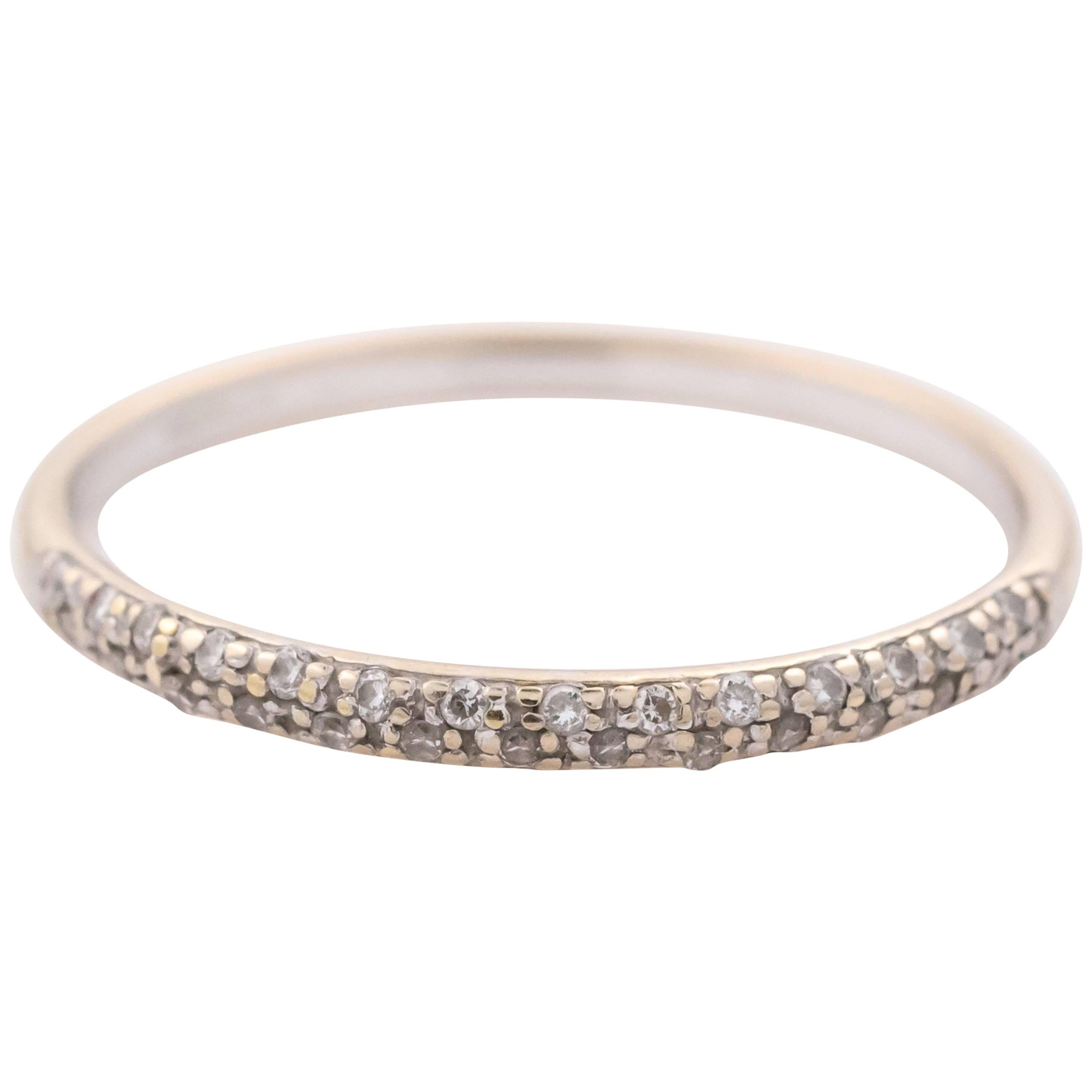 Paul Morelli Diamond 18K Gold Pinpoint Eternity Band at 1stDibs ...