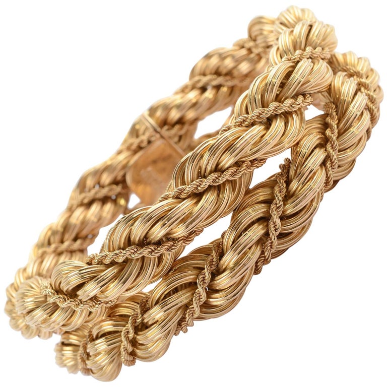 Tiffany and Co. Double Rope Gold Bracelet at 1stDibs