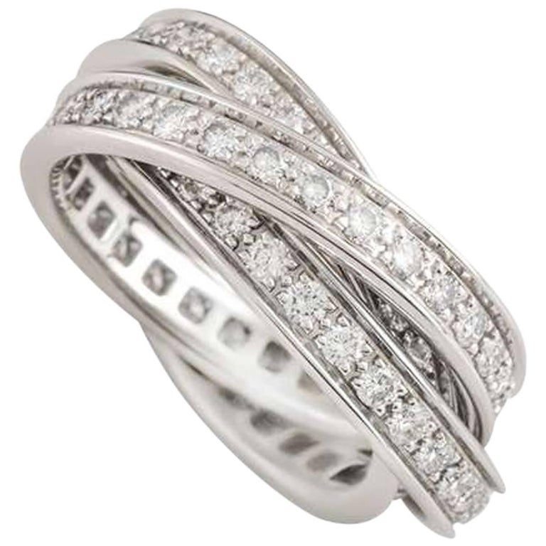 Cartier Diamond Trinity Ring at 1stDibs