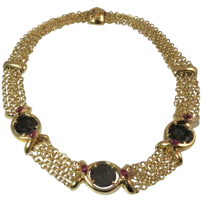 Bulgari Yellow Gold Ancient Roman Coin Necklace At 1stdibs bulgari-yellow-gold-ancient-roman-coin-necklace-at-1stdibs
