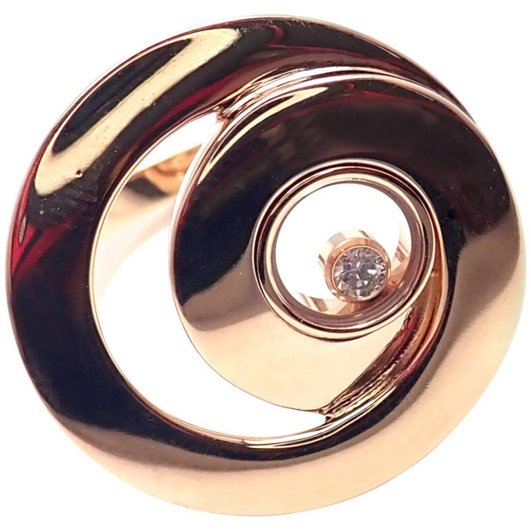 Chopard Happy Diamond Rose Gold Ring at 1stDibs