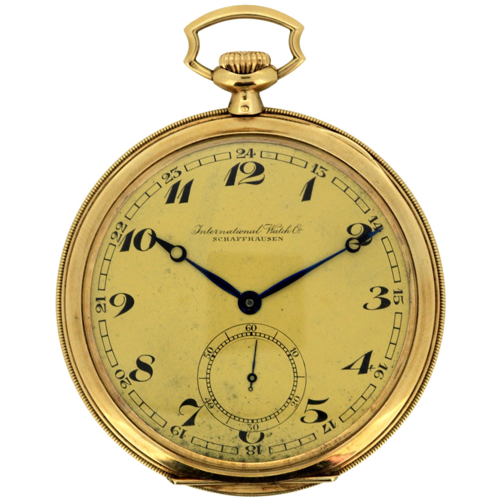 1930s IWC Vintage Turler Pocket Watch Yellow Gold Wristwatch For Sale ...