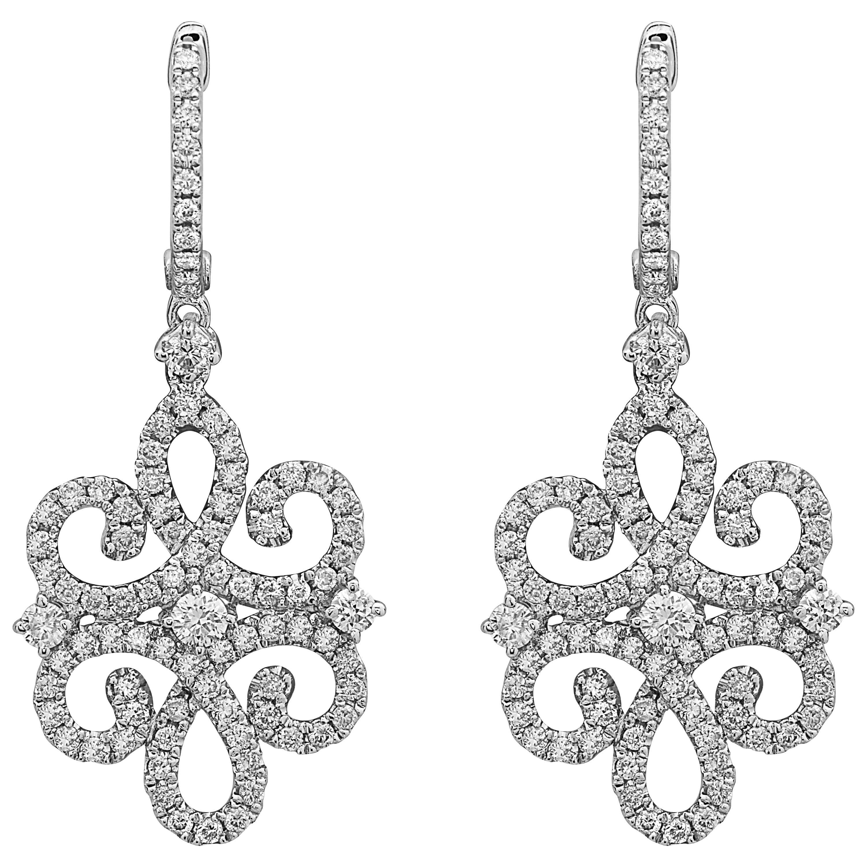 Emilio Jewelry Iconic Diamond Earrings For Sale at 1stDibs