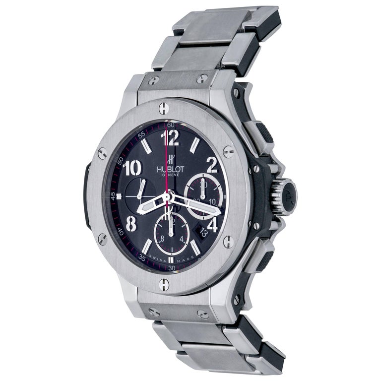 Hublot Stainless Steel Big Bang Chronograph Automatic Wristwatch For Sale at 1stDibs