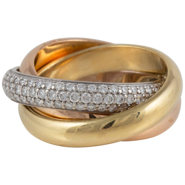 CARTIER Signature CC Ring with Diamonds at 1stdibs
