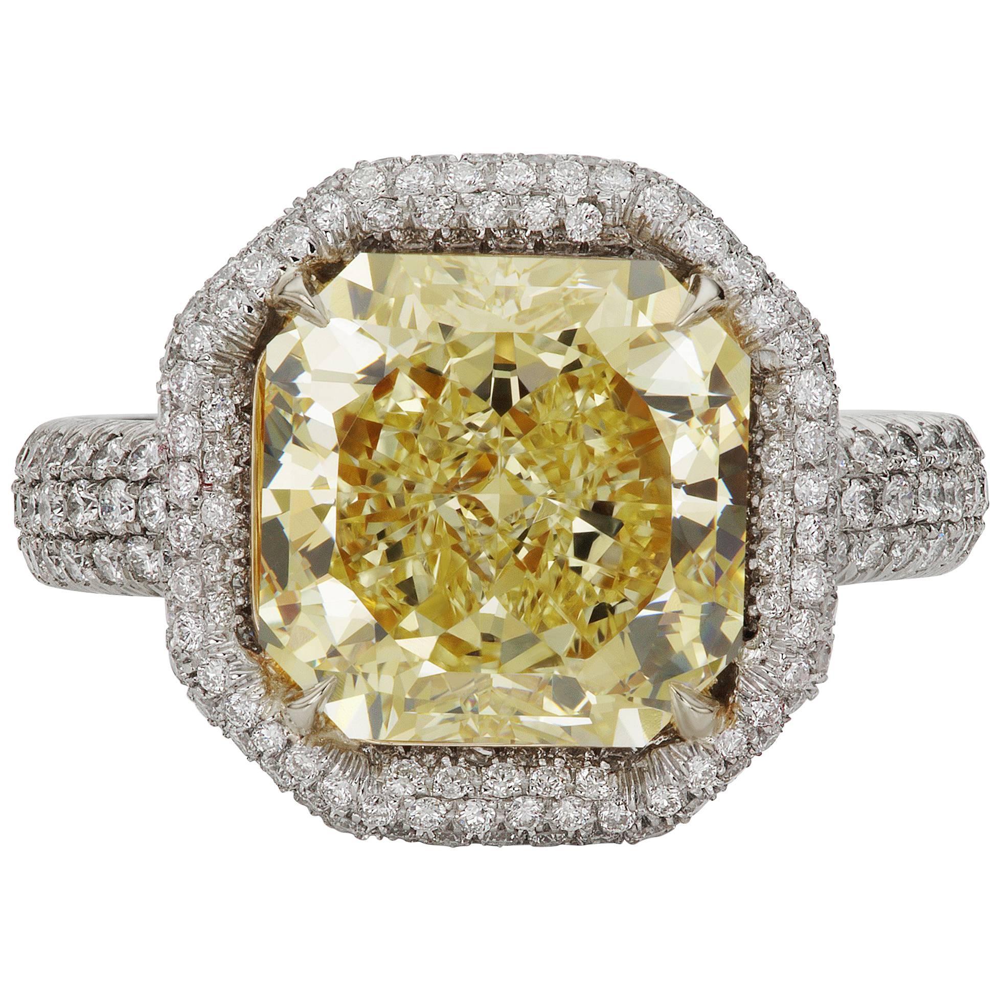 Stephen Russell French Cut Diamond Engagement Ring For Sale at 1stDibs