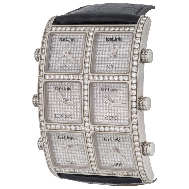 IceLink Stainless Steel Ambassador Presidential Collection Quartz ...