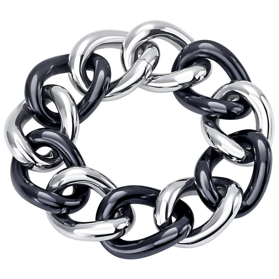 18 Karat Yellow Gold Groumette Bracelet Handcraft In Italy By Botta
