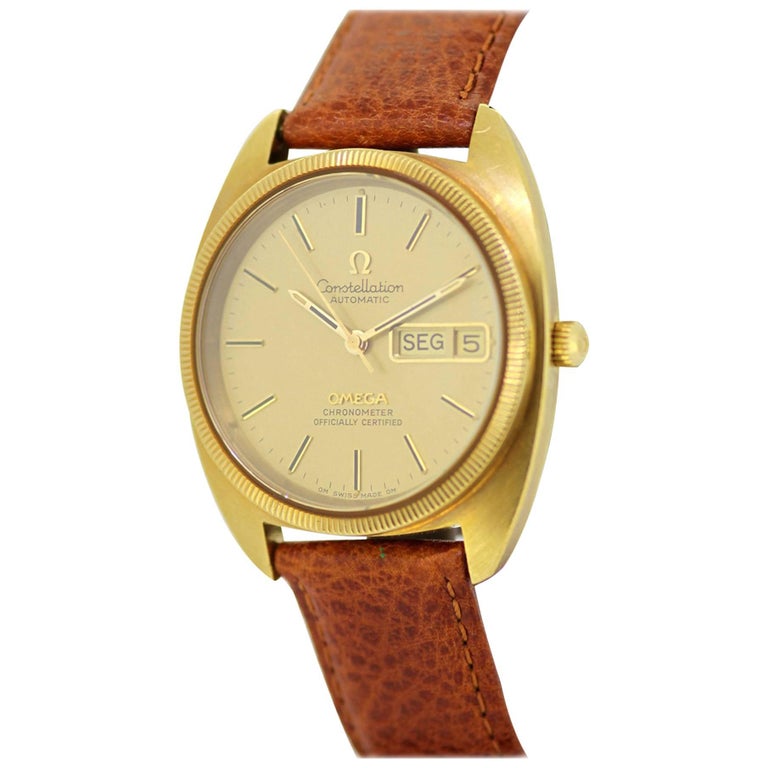 Omega Constellation, Automatic Men’s 18 Karat Yellow Gold Wristwatch ...