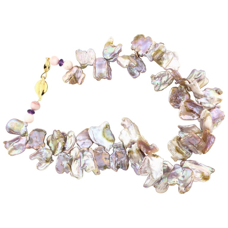 Fresh Water Pearls with Gold-Plated Clasp at 1stDibs