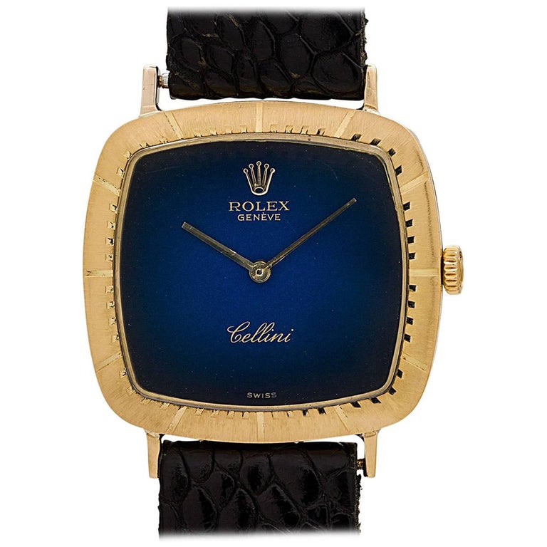 Rolex yellow gold Cellini Vignette Dial manual Wristwatch Ref 4084 ...