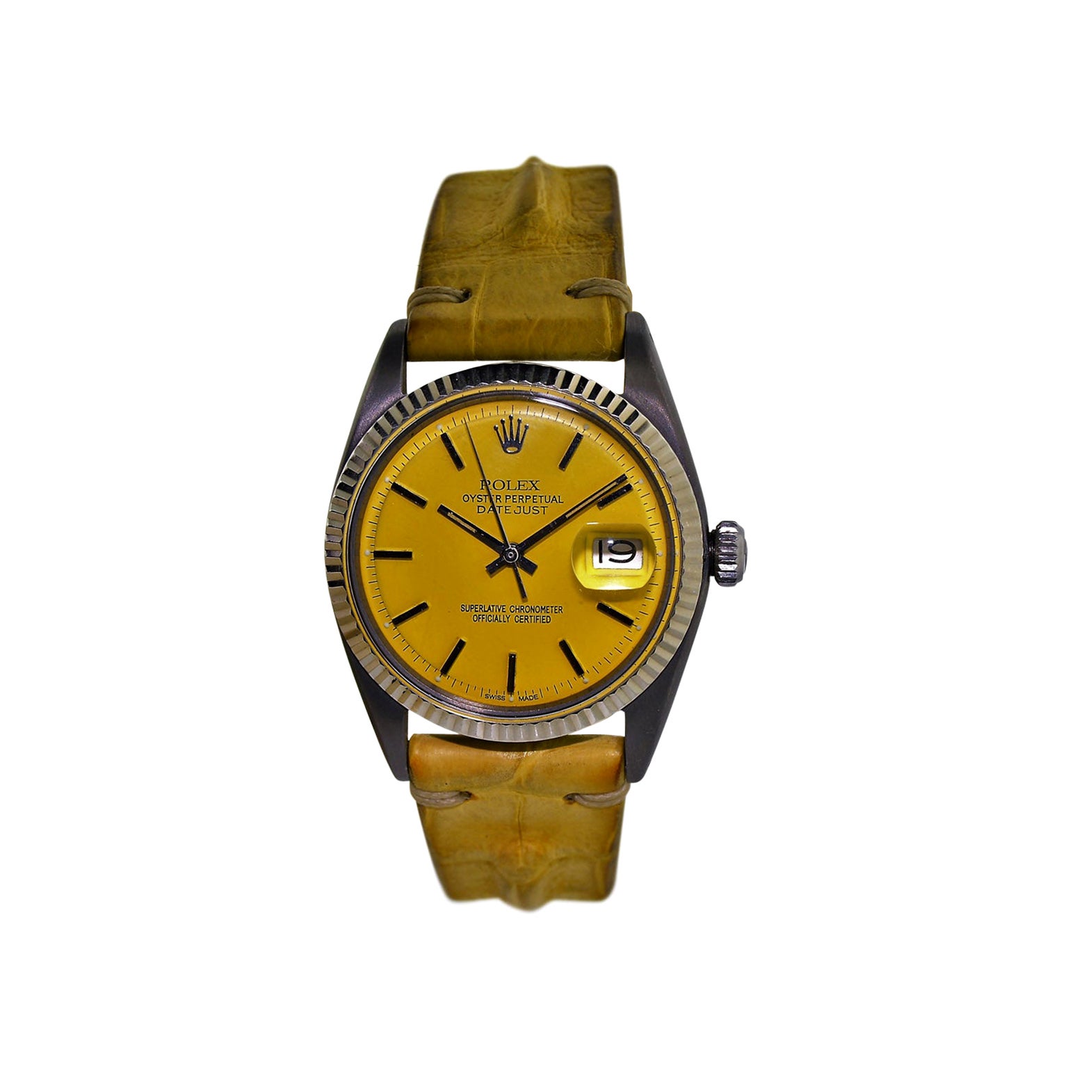 Rolex Steel Oyster Perpetual Datejust, circa 1977 at 1stDibs