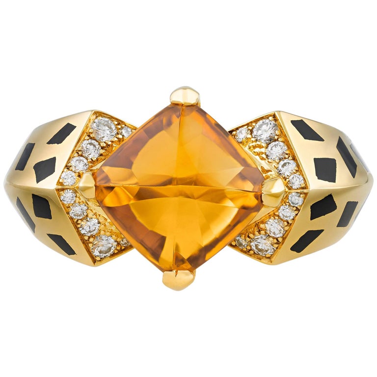 Cartier Citrine Panthère Ring at 1stDibs | cartier panthere ring